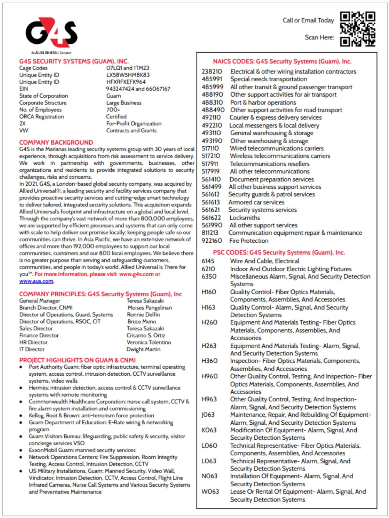 CAPABILITIES STATEMENT | Guam & CNMI